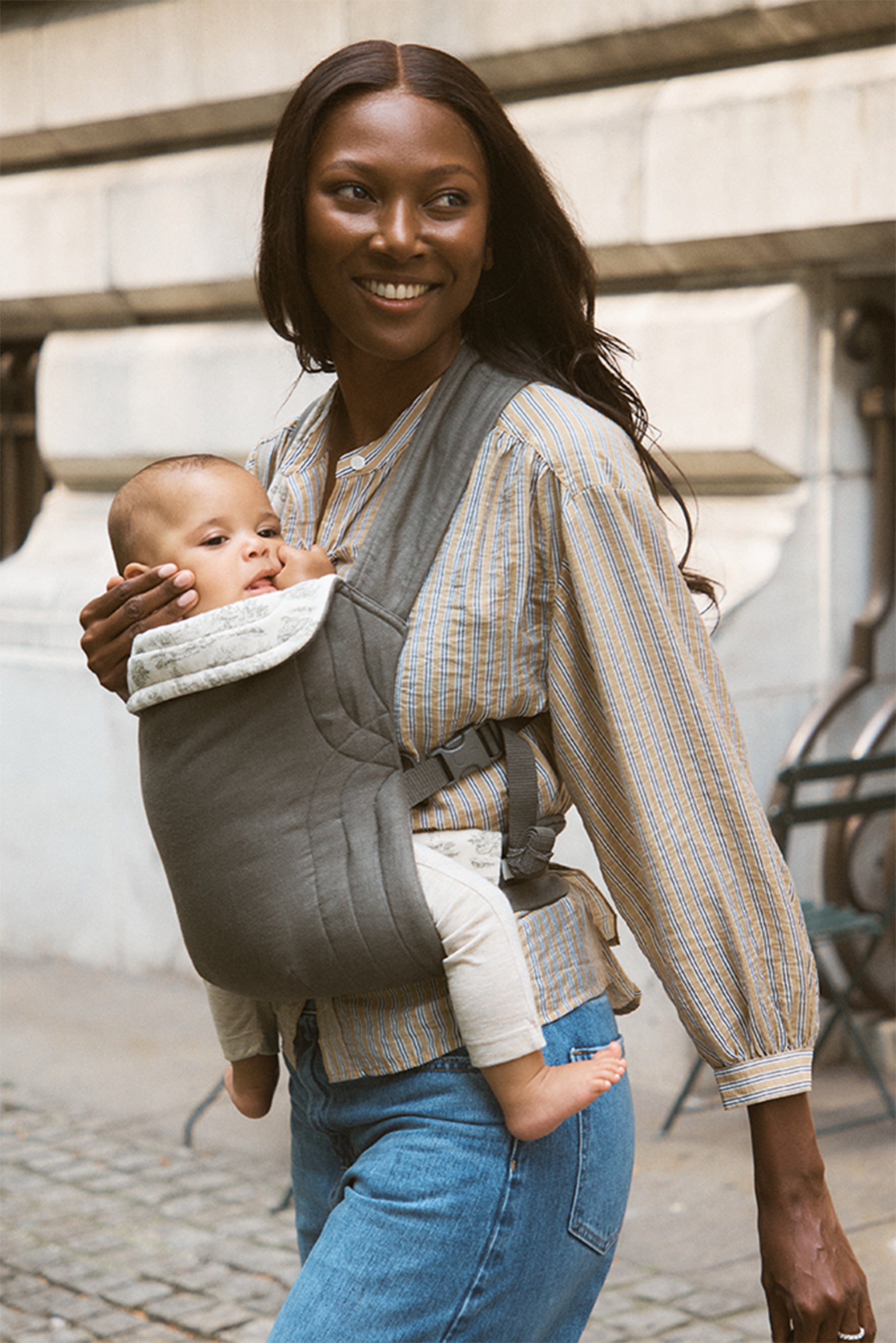 Structured Baby Carrier in Charcoal Toile | Solly Baby