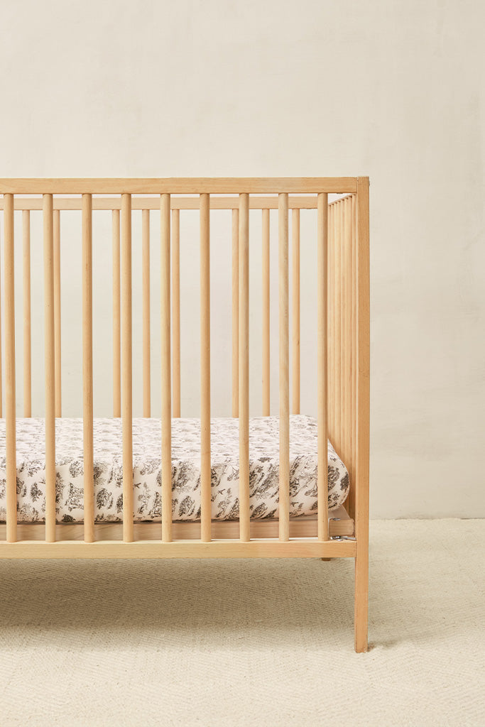 Charcoal Toile Crib Sheet – Solly Baby