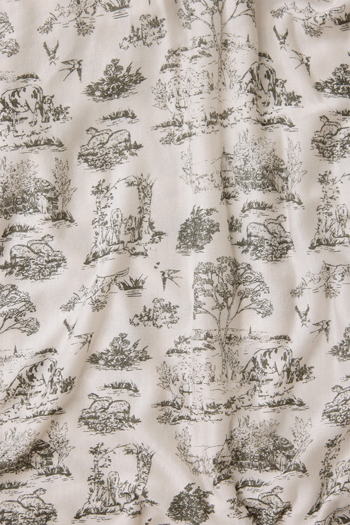 Charcoal Toile Crib Sheet – Solly Baby